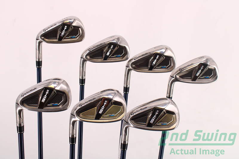 Used TaylorMade SIM2 MAX OS Iron Set 5-GW Fujikura Ventus 6 Graphite Regular Left Handed 37.0in ...